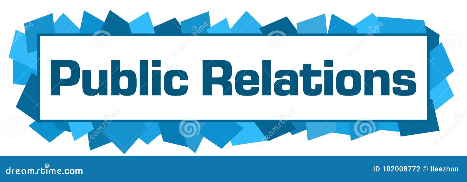 Public Relations Blue Random Shapes Horizontal Stock Illustration ...