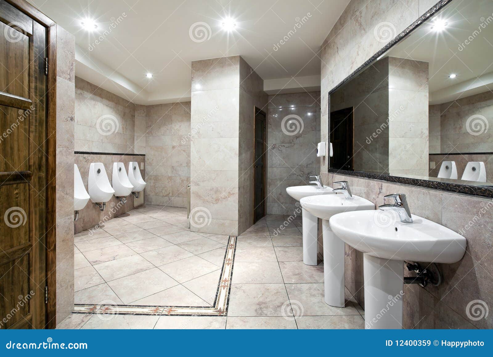 Public restroom interior stock image. Image of horizontal - 12400359