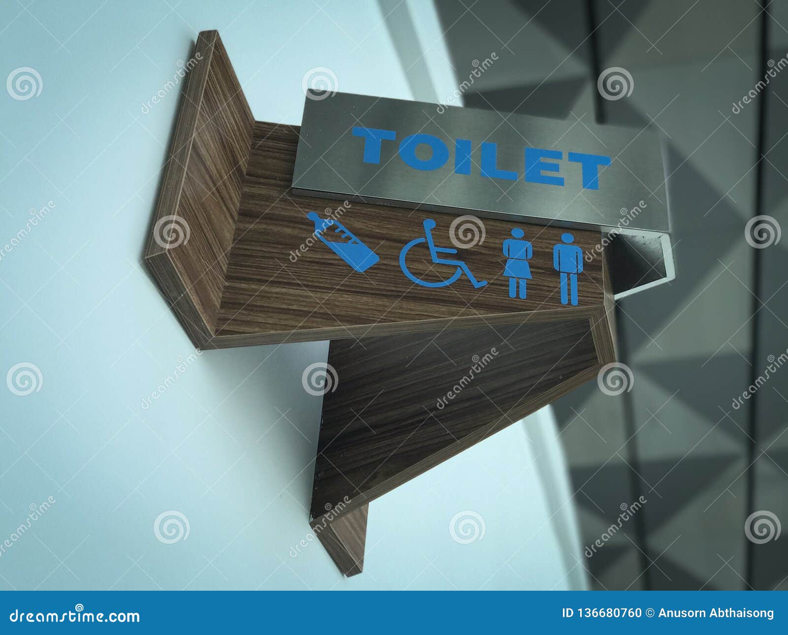 Public Restroom Signs with a Disabled Access Symbol Stock Photo - Image ...
