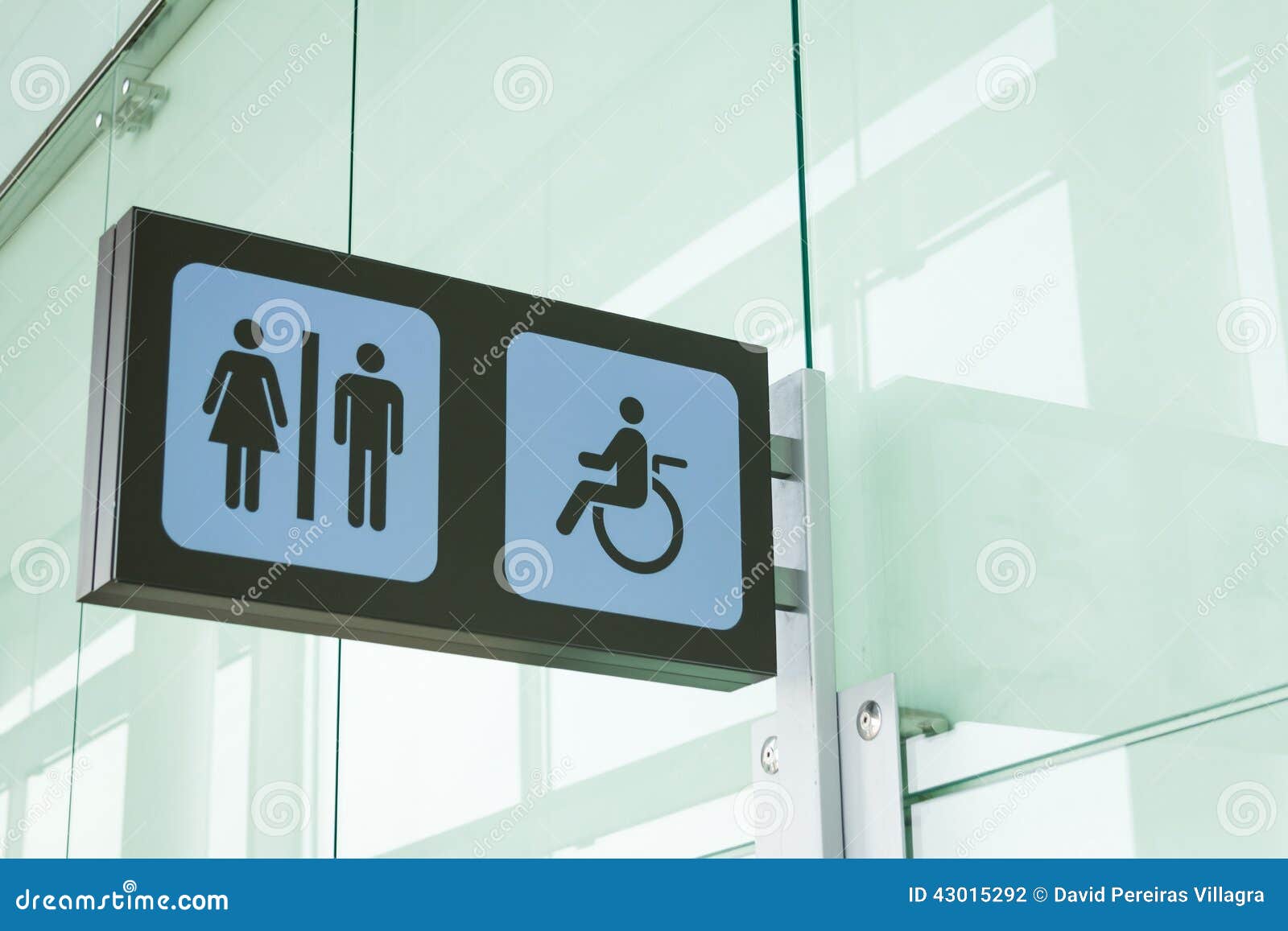 Public Restroom Signs with a Disabled Access Stock Photo - Image of ...