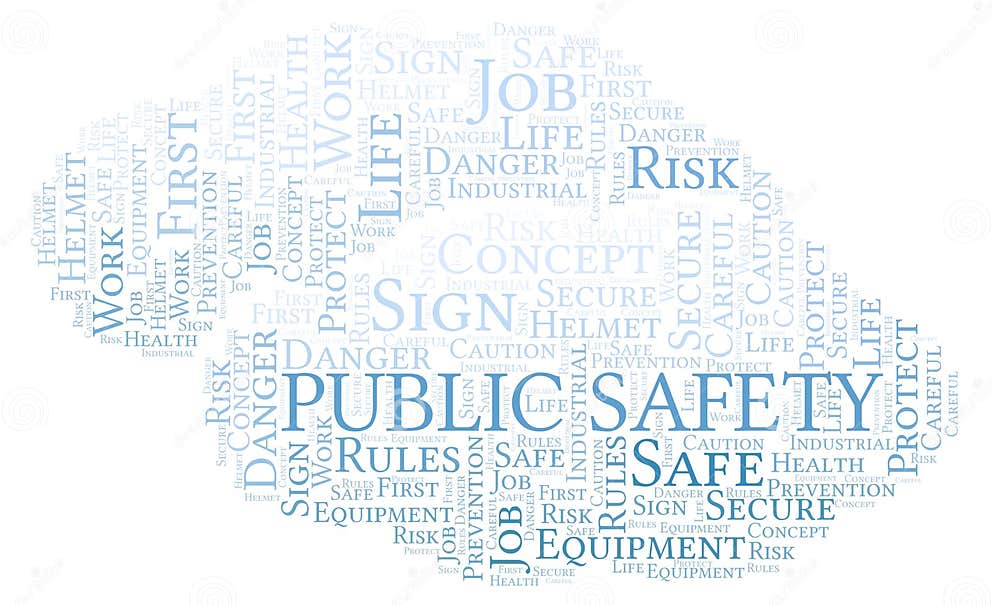 Public Safety word cloud. stock illustration. Illustration of ...