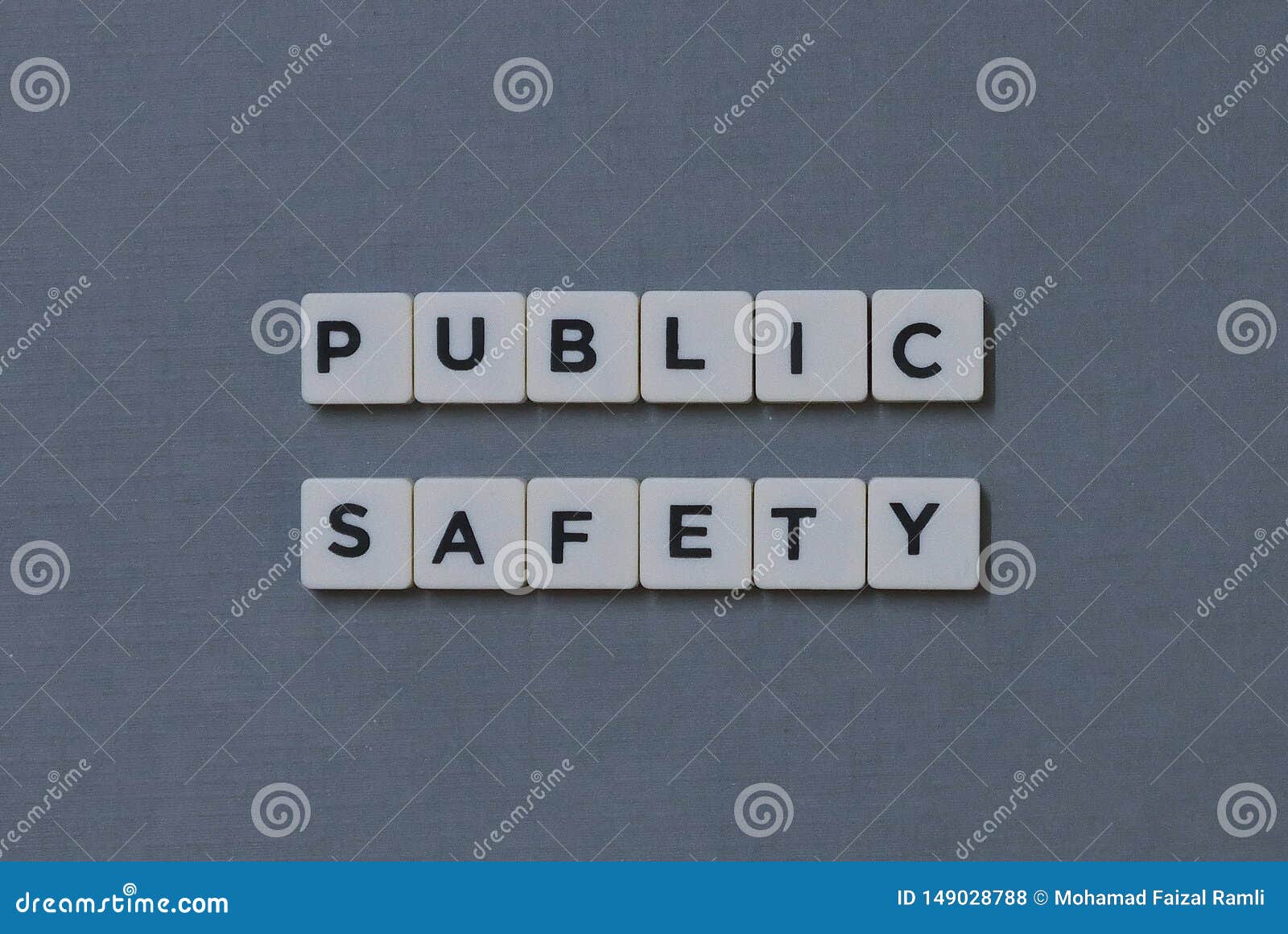 Public Safety Word Made of Square Letter Word on Grey Background Stock ...