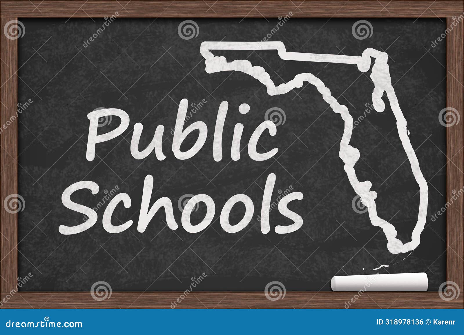 Public Schools in Florida with State Map on a Chalkboard Stock Photo ...