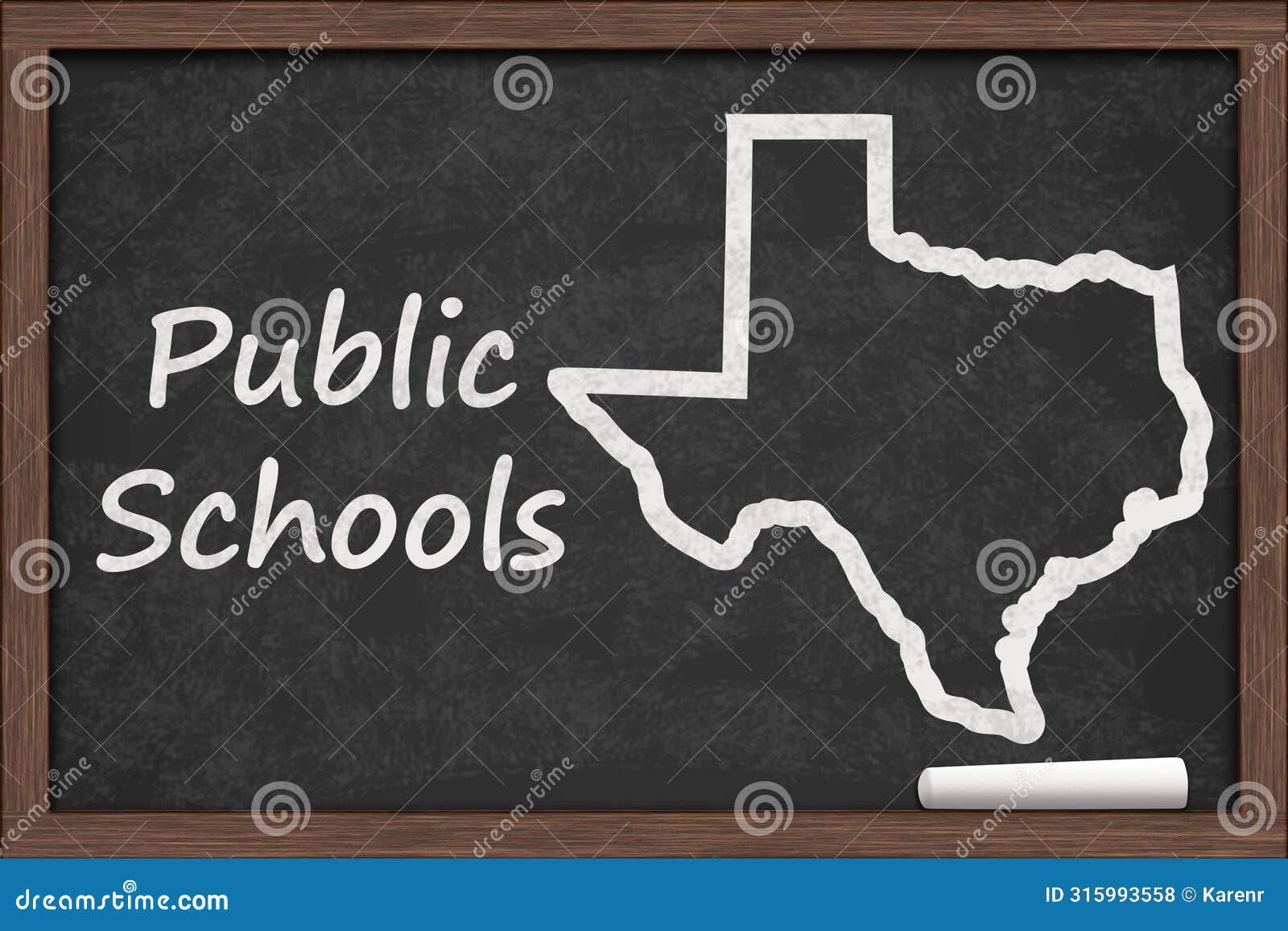 Public Schools in Texas with State Map on a Chalkboard Stock Photo ...