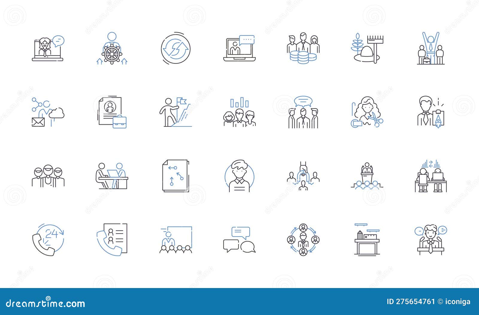 Public Service Line Icons Collection. Civic, Responsiveness ...