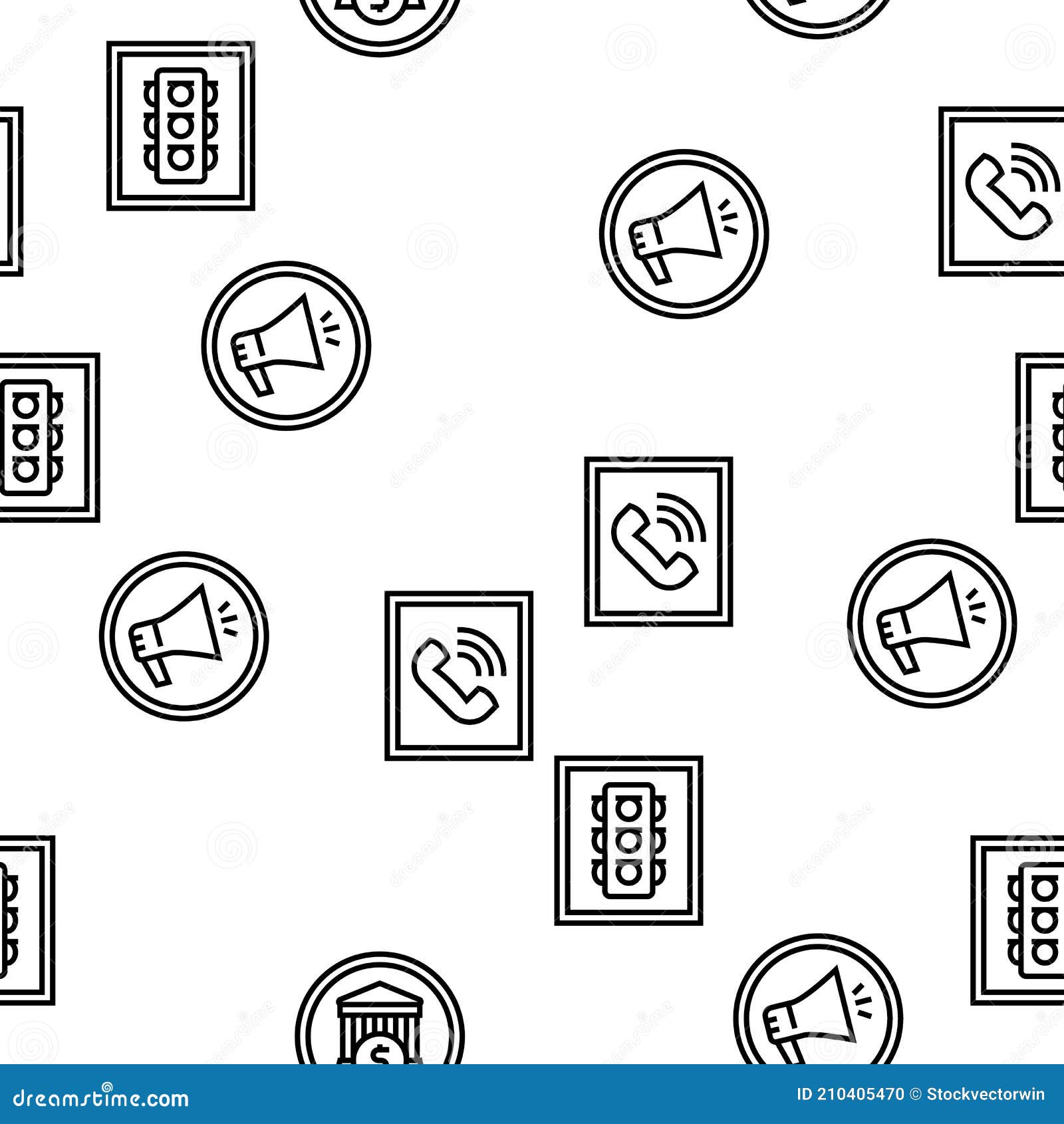 Public Service Signs Vector Seamless Pattern Stock Vector ...