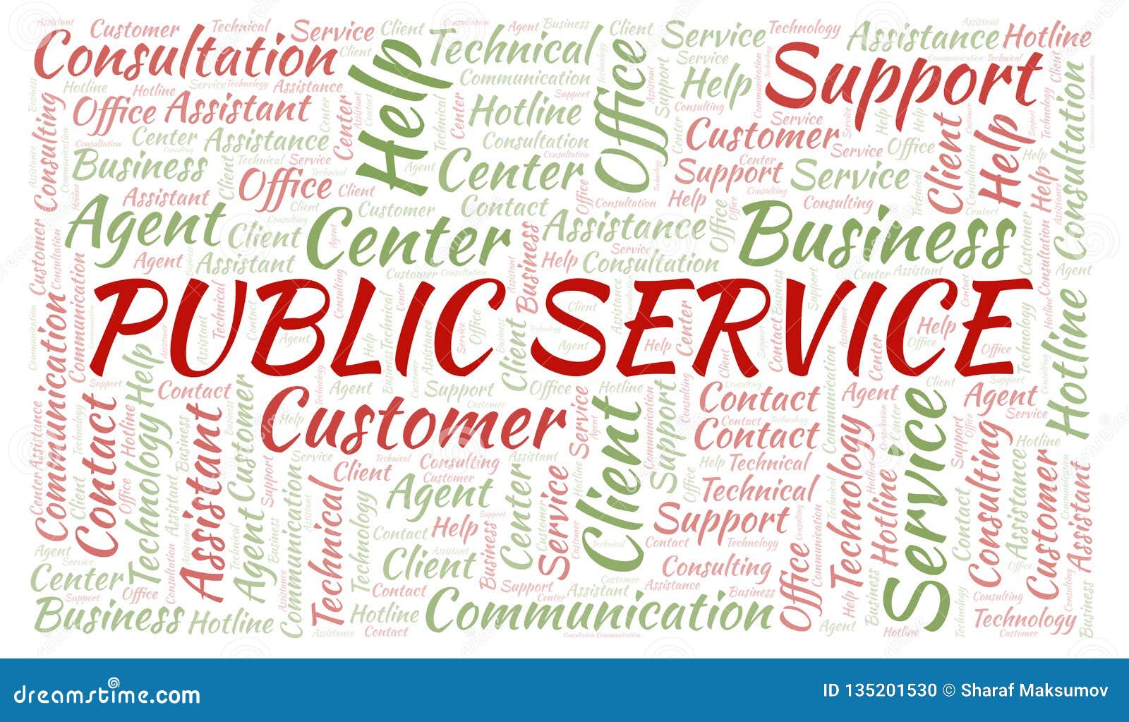 Public Service word cloud stock illustration. Illustration of tagcloud ...