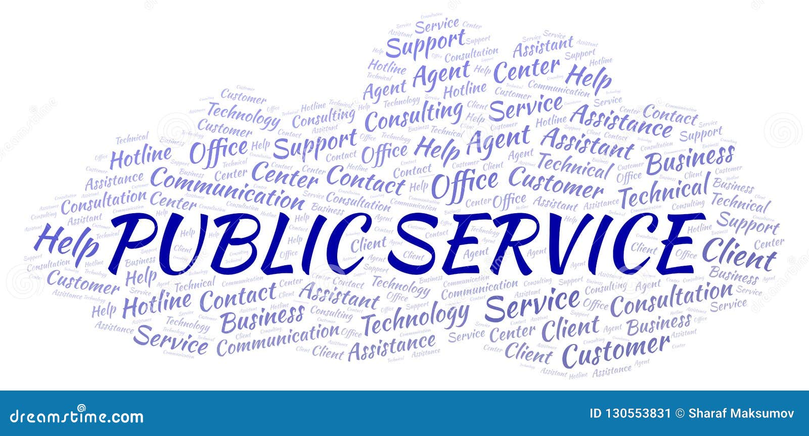 Public Service word cloud. stock illustration. Illustration of help ...