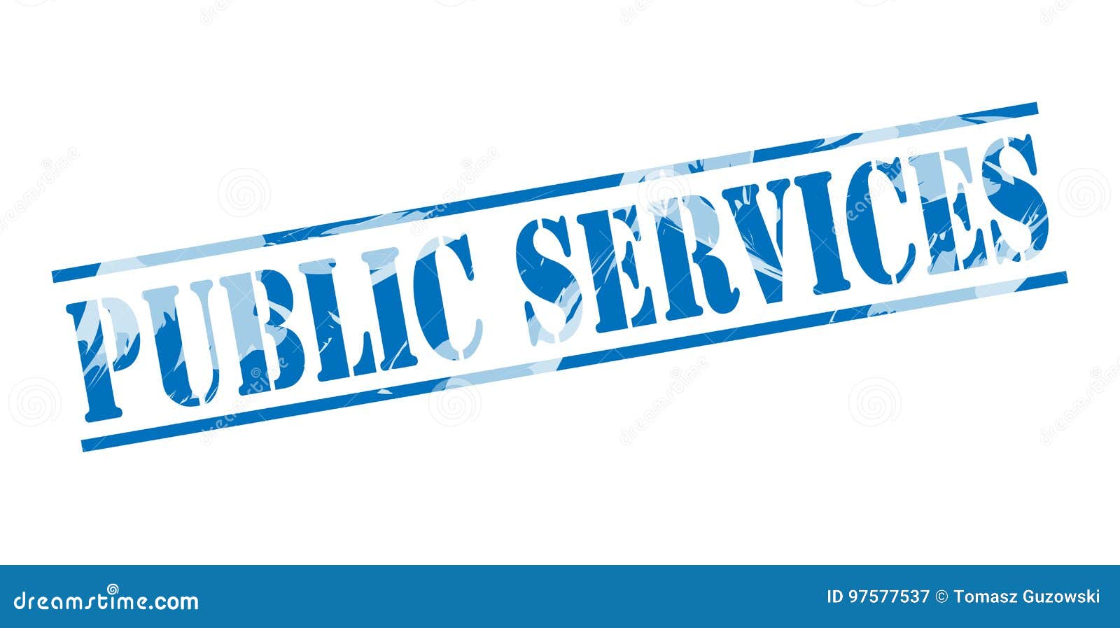 Public services blue stamp stock illustration. Illustration of ...
