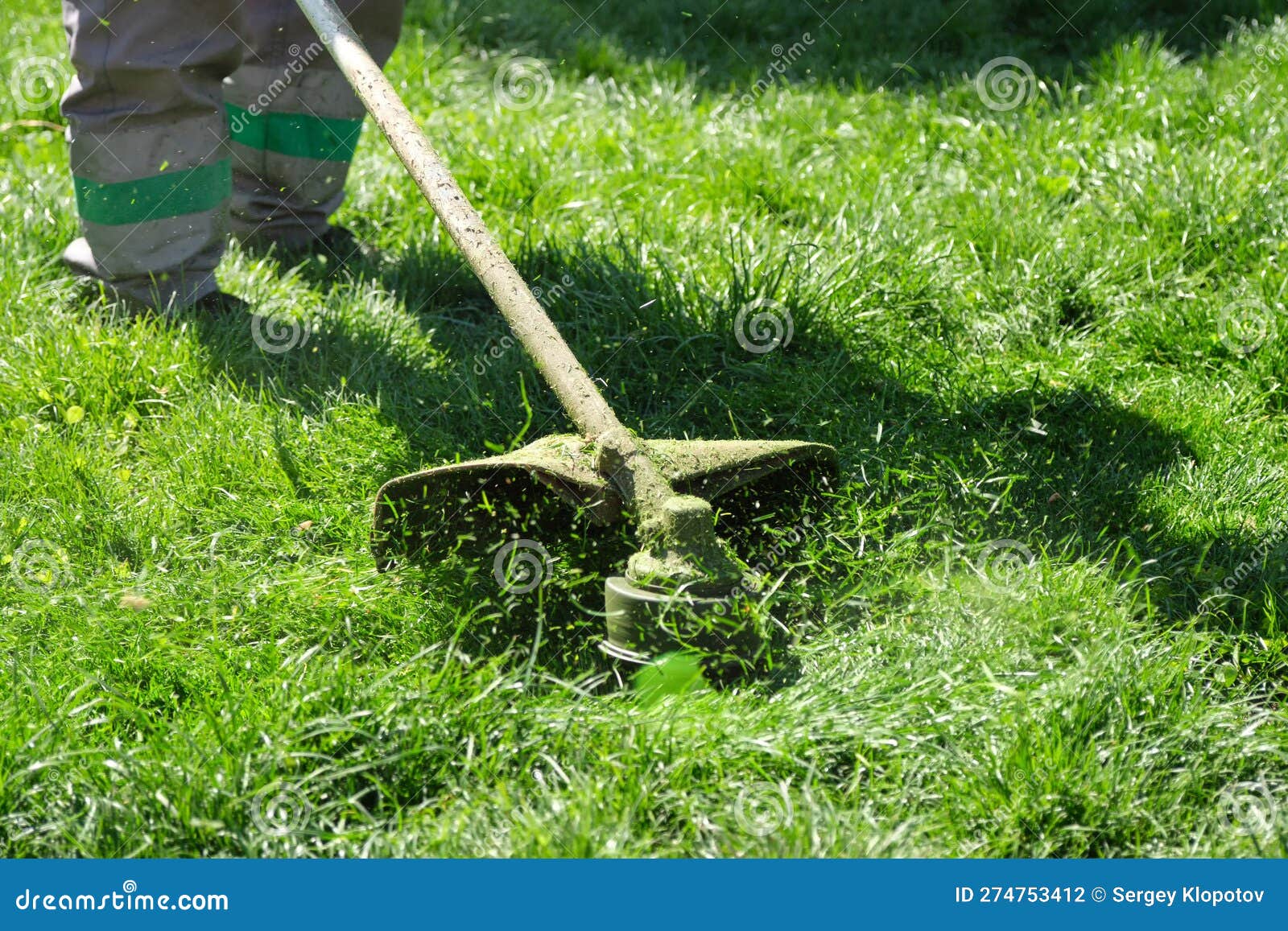 Public Services Mow the Grass in the Park Stock Photo - Image of ...