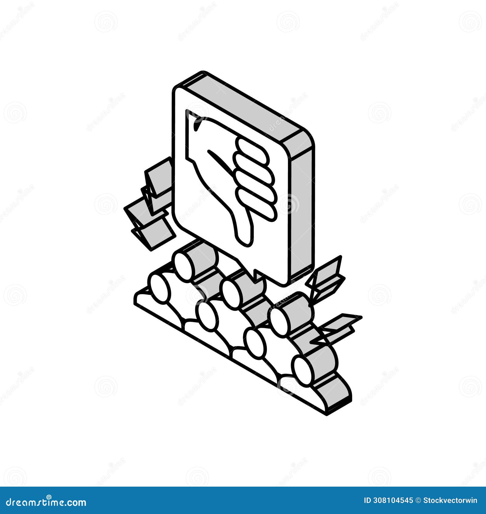 Public Shaming Isometric Icon Vector Illustration Stock Vector ...