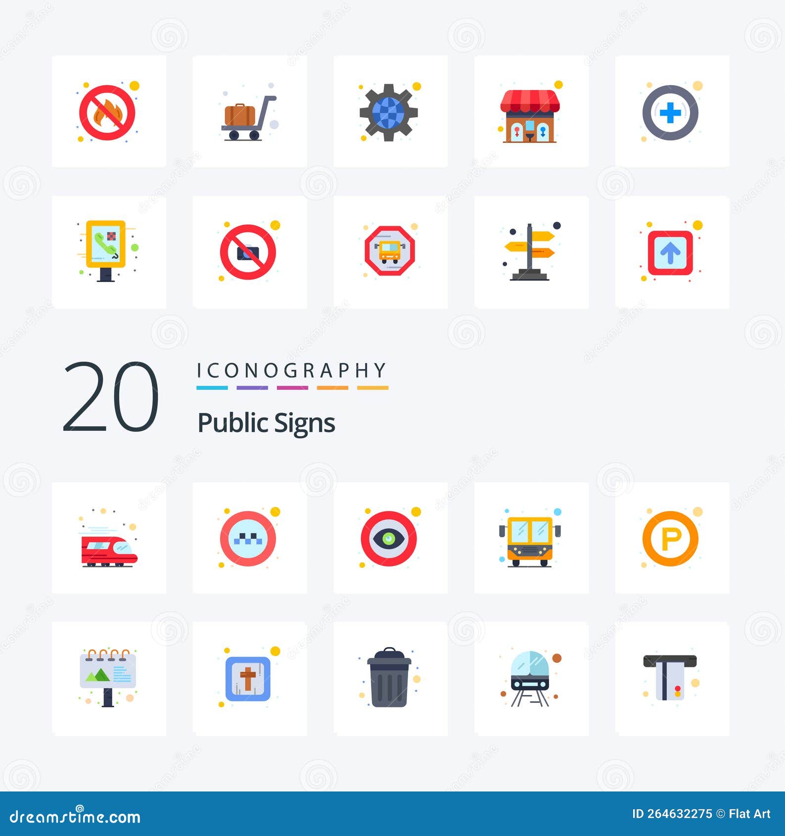 25 Public Signs Icon Set. 100% Editable EPS 10 Files. Business Logo ...