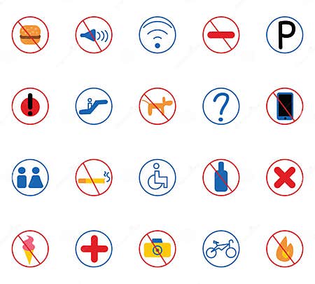 Public signs, icon stock vector. Illustration of pictogram - 258927063