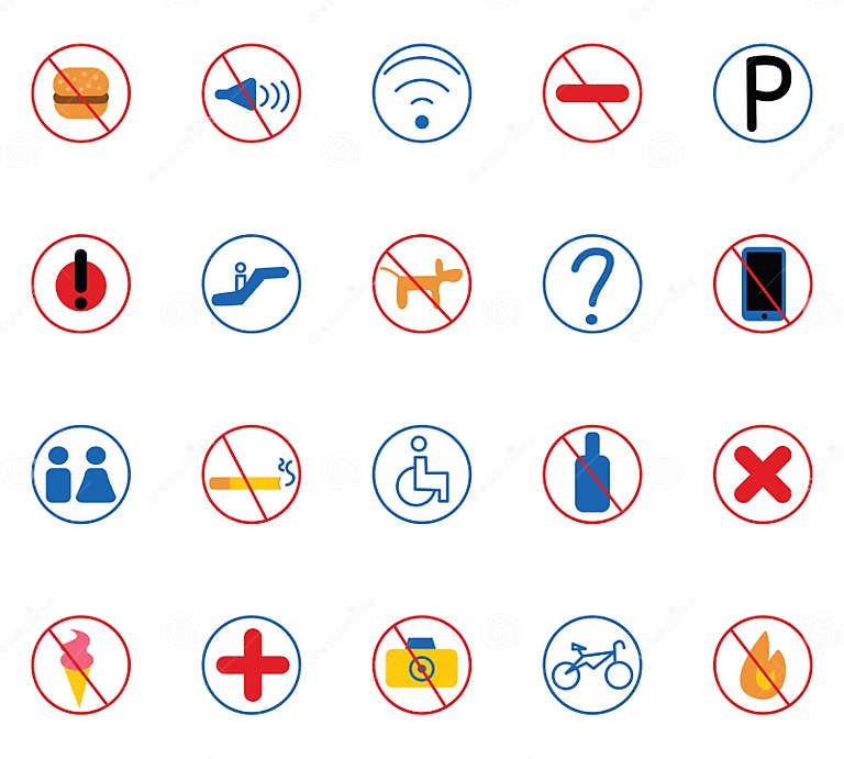 Public signs, icon stock vector. Illustration of pictogram - 258927063