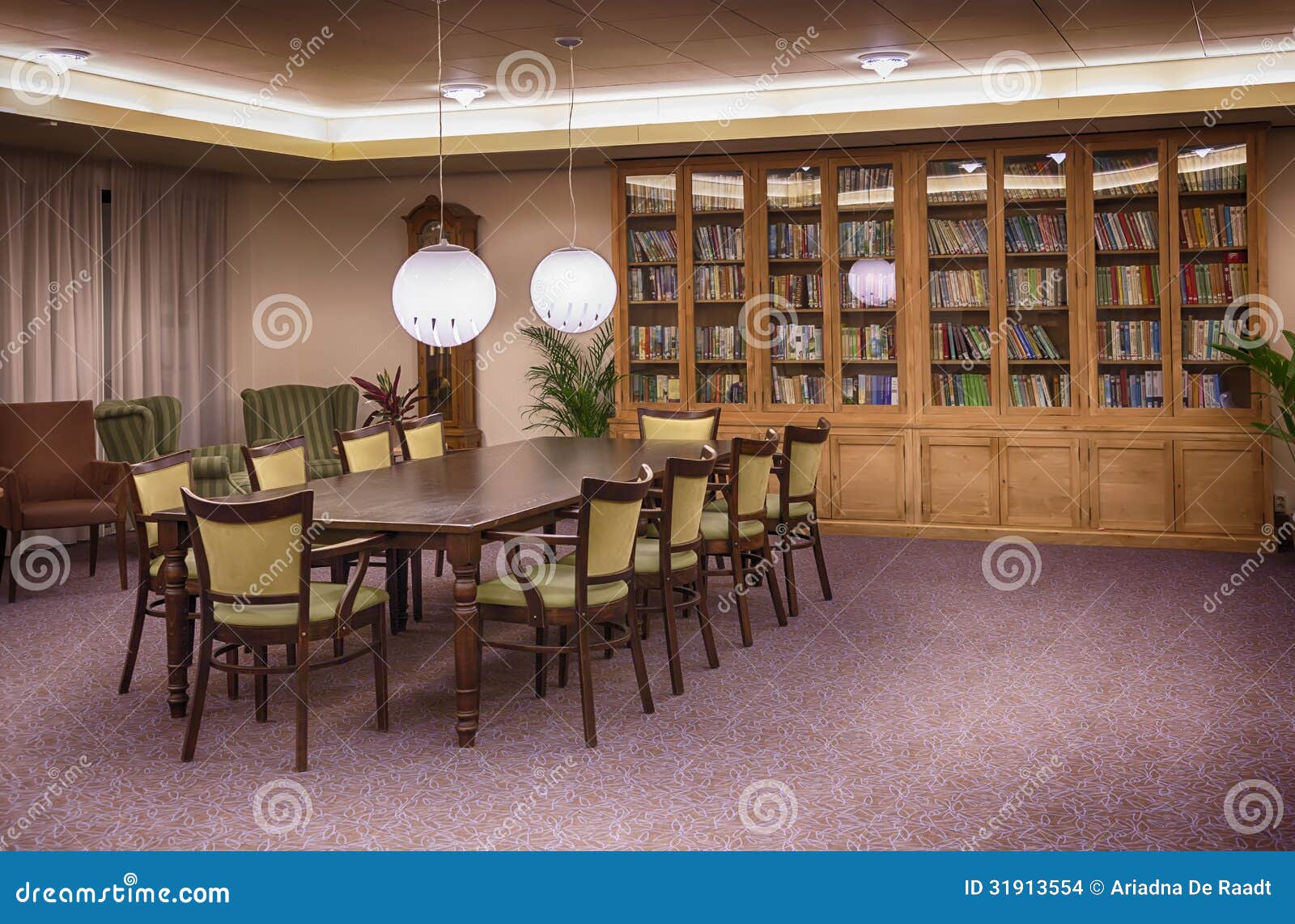 Public Space in Senior House Stock Photo - Image of furniture ...