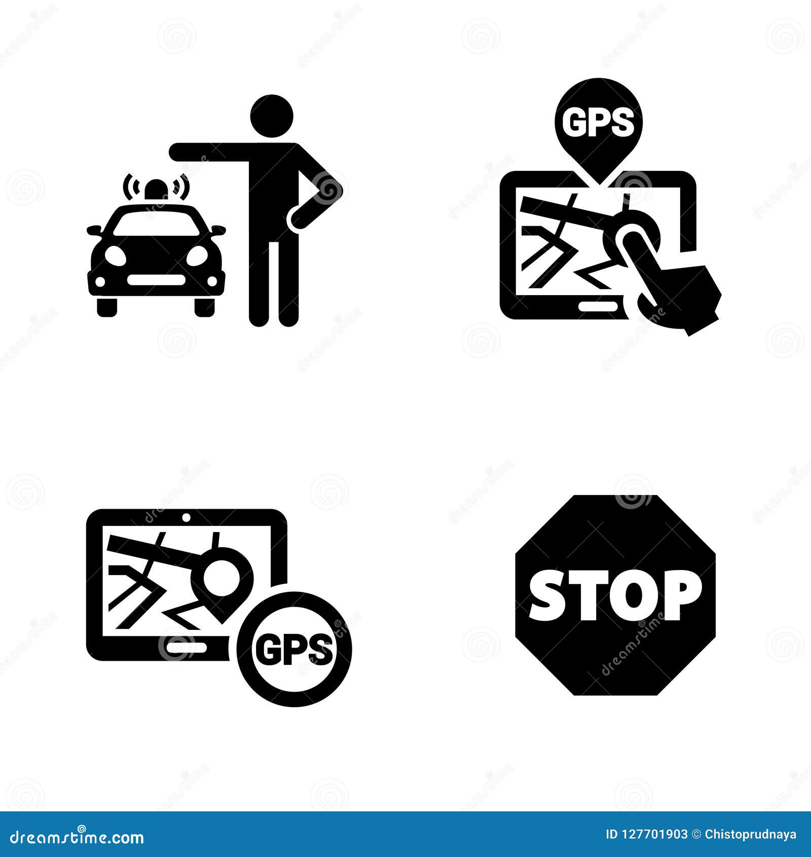Public Spaces Signals Vector Format Icon Set Stock Vector ...