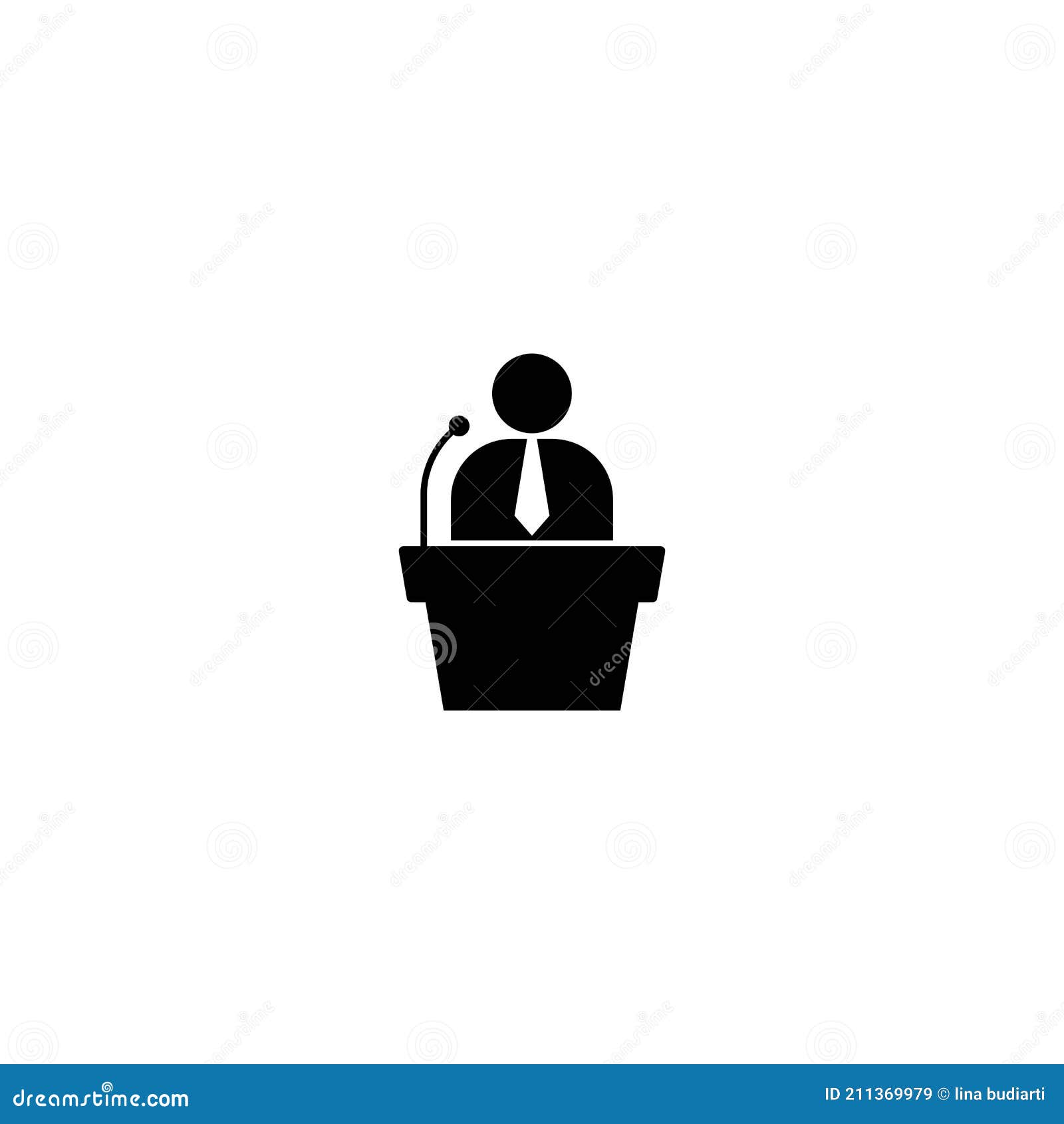 Public speaker icon stock vector. Illustration of businessman - 211369979