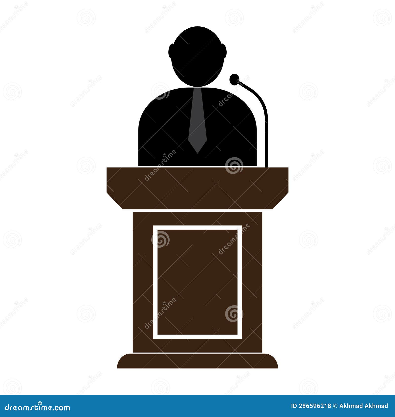 Public speaker icon stock vector. Illustration of politician - 286596218