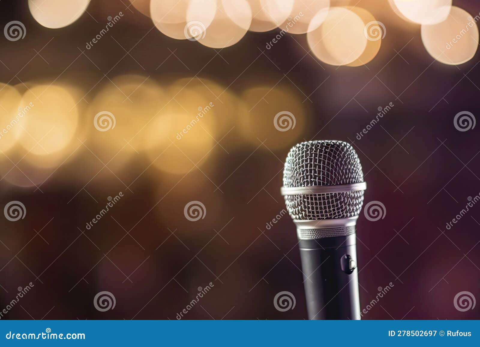 Public Speaking Backgrounds, Close-up the Microphone on Stand for ...