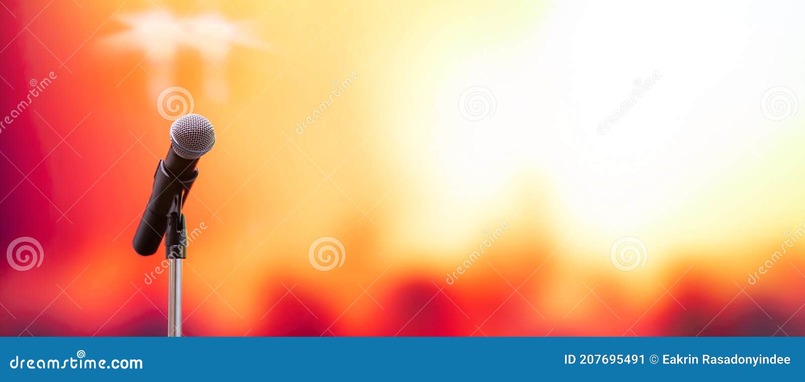 Public Speaking Backgrounds, Close-up the Microphone on Stand for ...