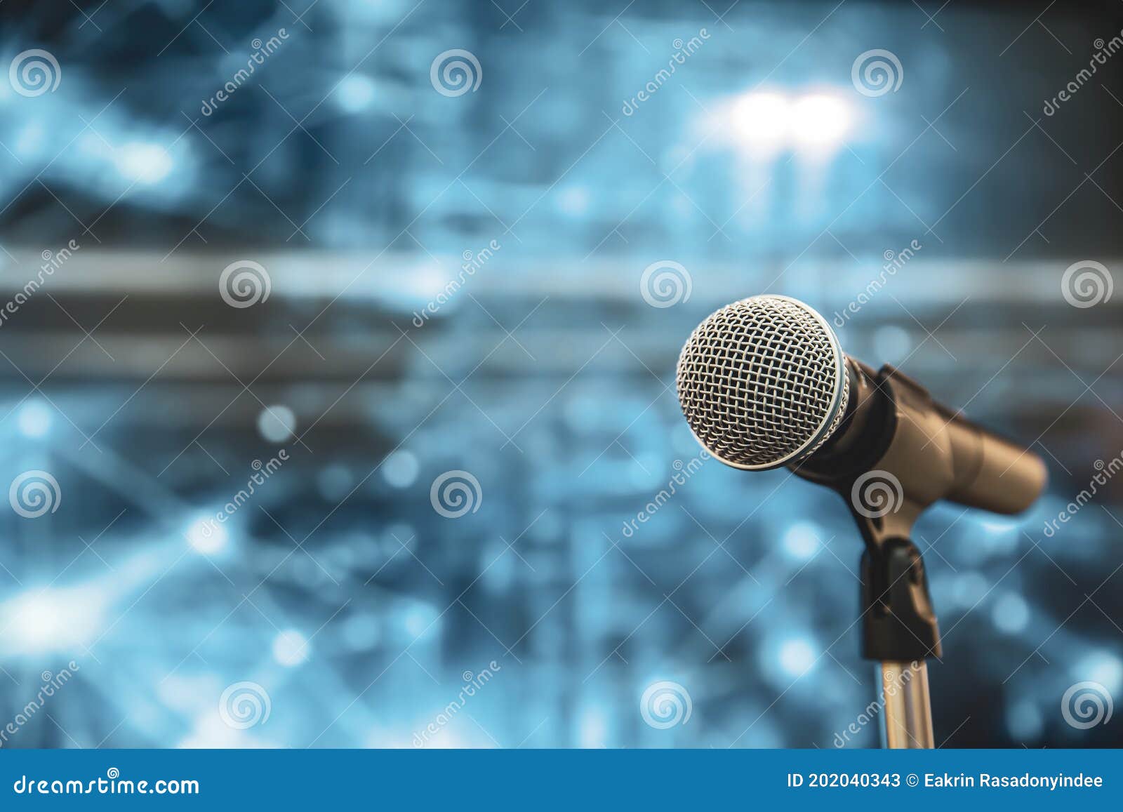 Public Speaking Backgrounds, Close-up the Microphone on Stand for ...