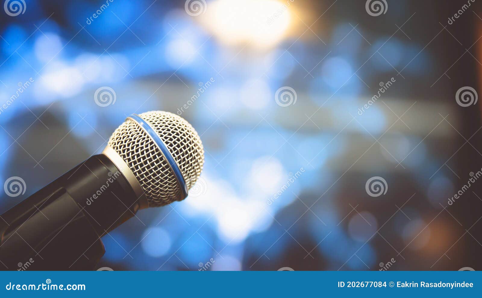 Public Speaking Backgrounds, Close-up the Microphone on Stand for ...
