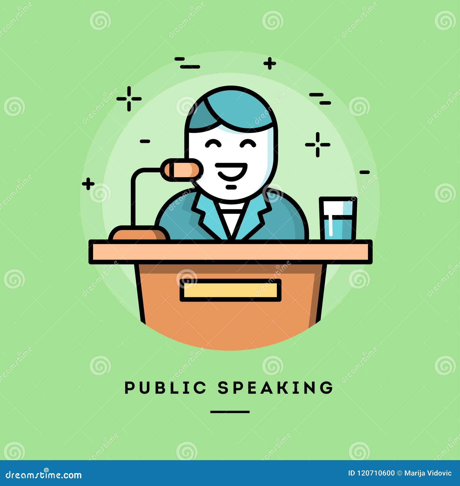 Symposium Line Icon Concept. Symposium Vector Linear Illustration ...