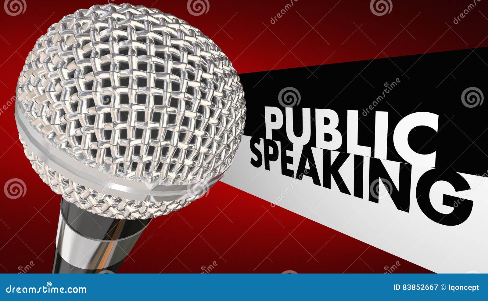Public Speaking Microphone Speech Words Stock Illustration ...
