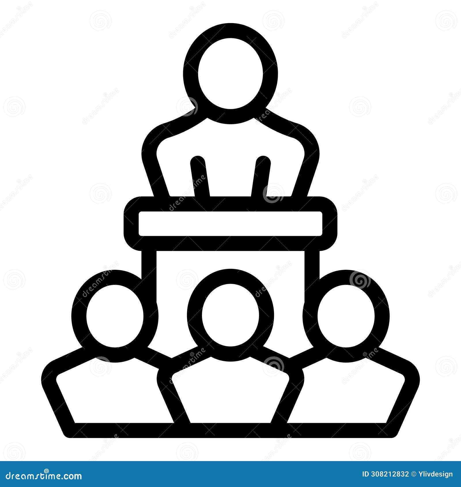 Public Speaking Skill Icon Outline Vector. Manager Upskilling Stock ...