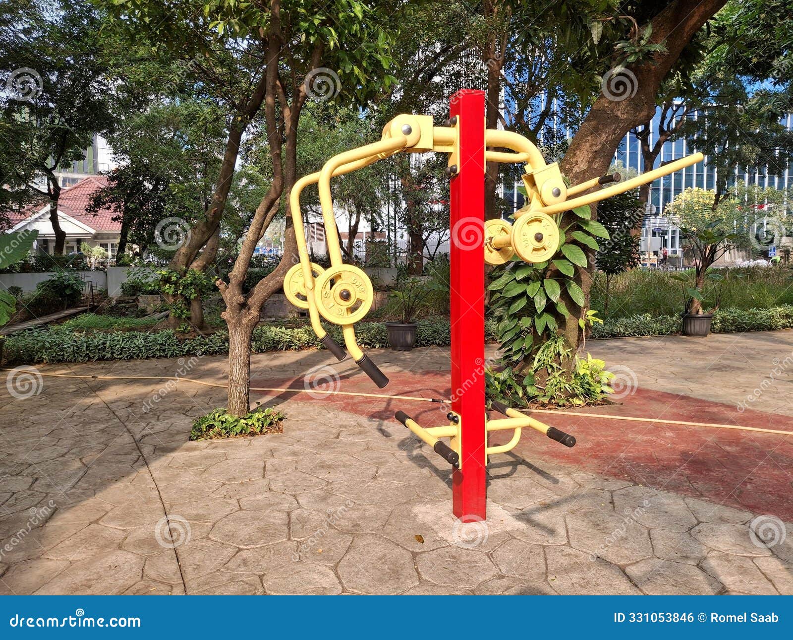 Public Sports Equipment Installed in the Park Stock Photo - Image of ...