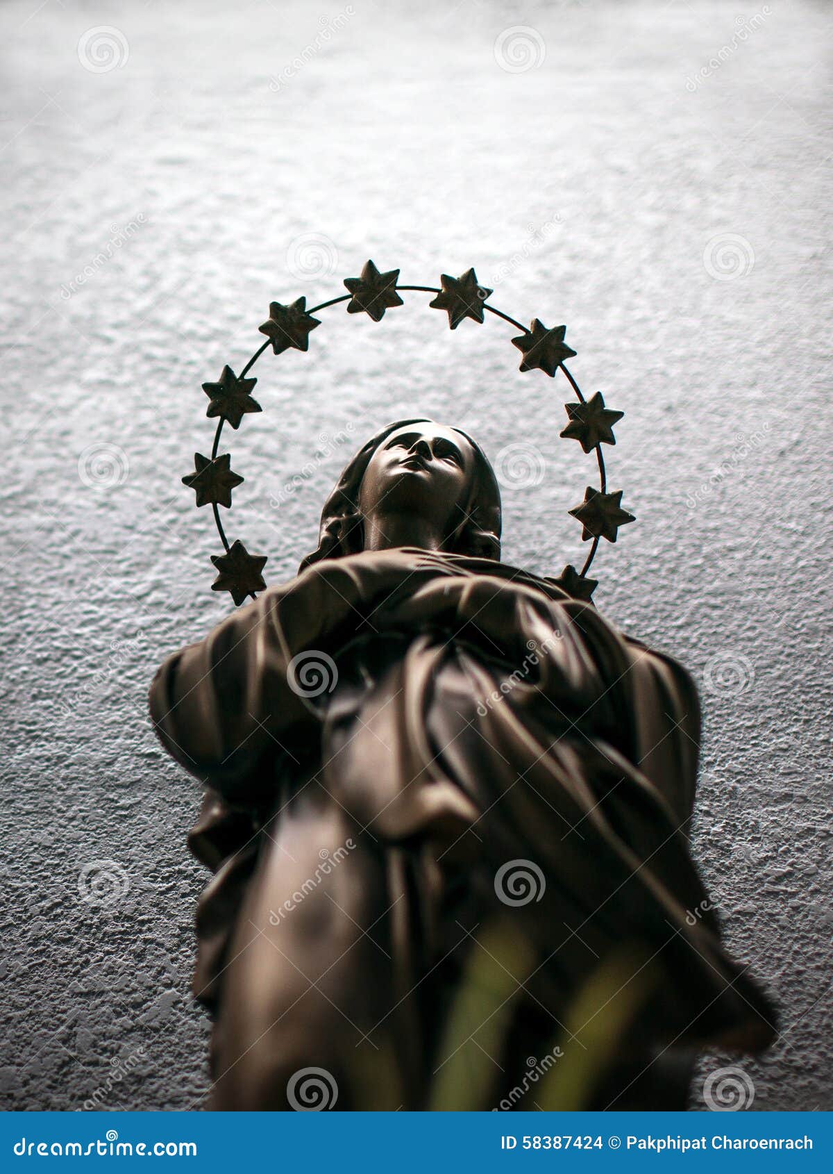 Public Statue Sculpture with Lighting from Above. Stock Photo - Image ...