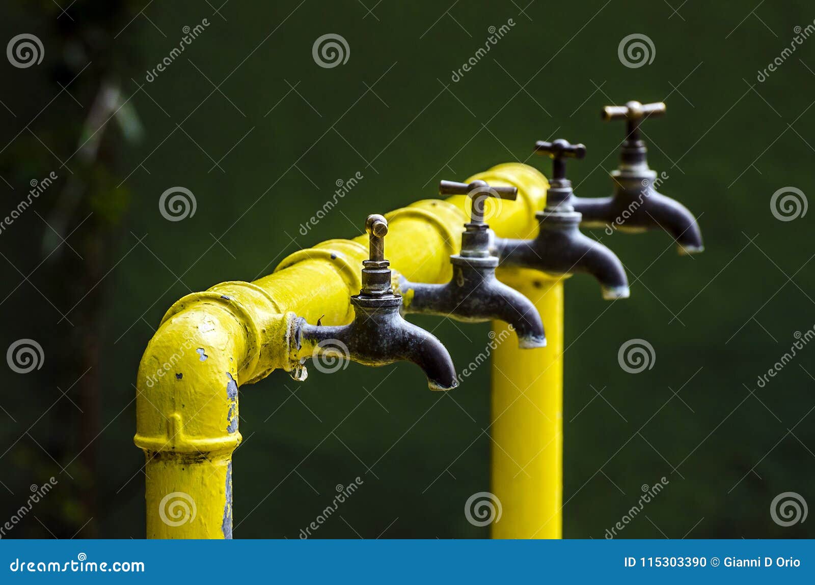 Public taps of the city stock photo. Image of drought - 115303390