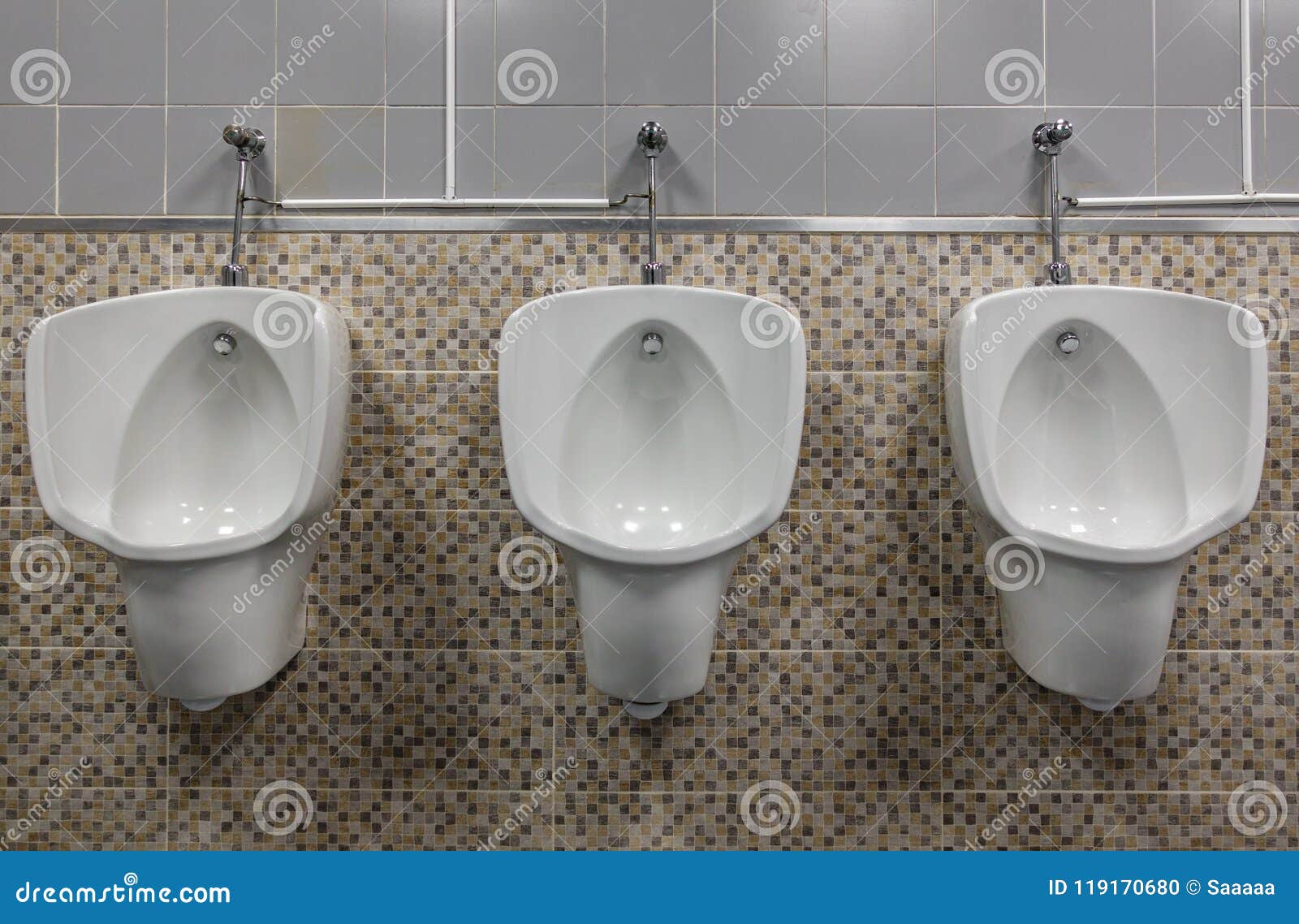 Public Toilet Front View, 3 Elements Stock Photo - Image of fixture ...