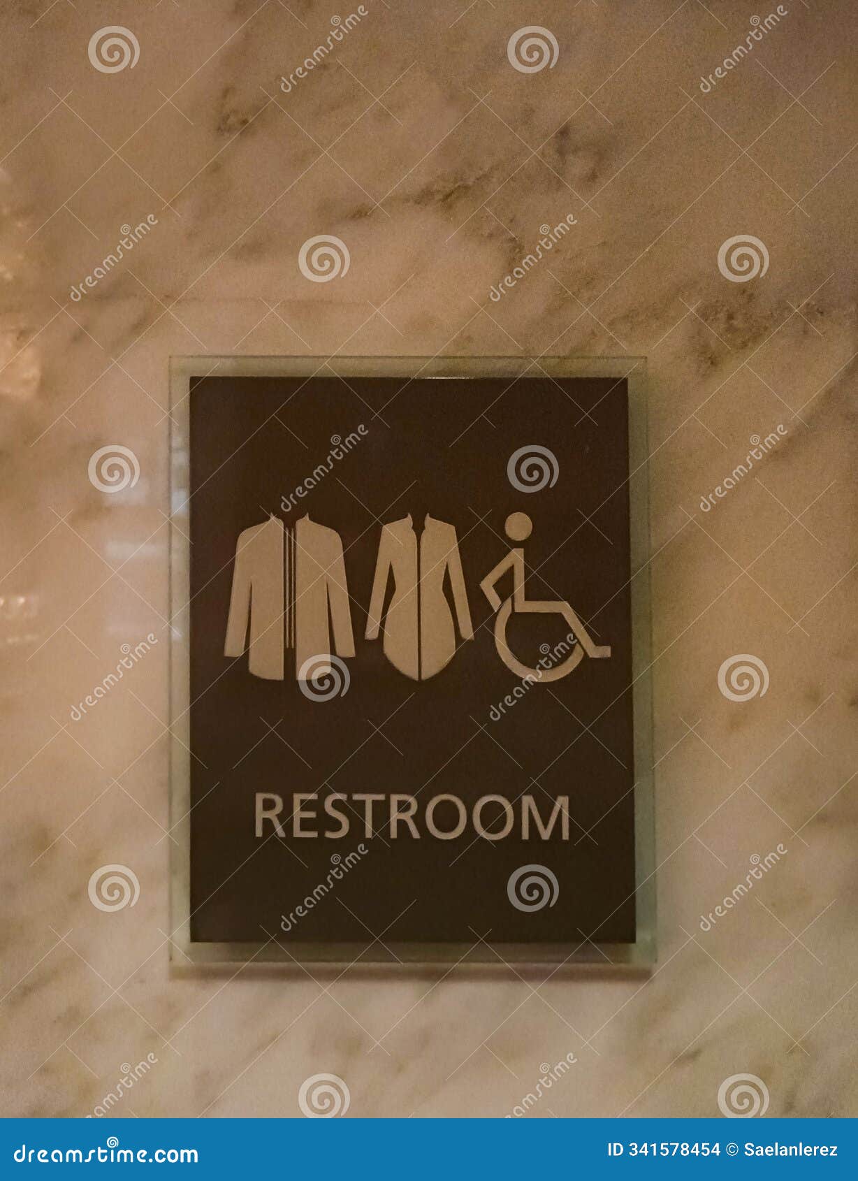 Public Toilet Sign. Restroom Stock Photo - Image of label, family ...