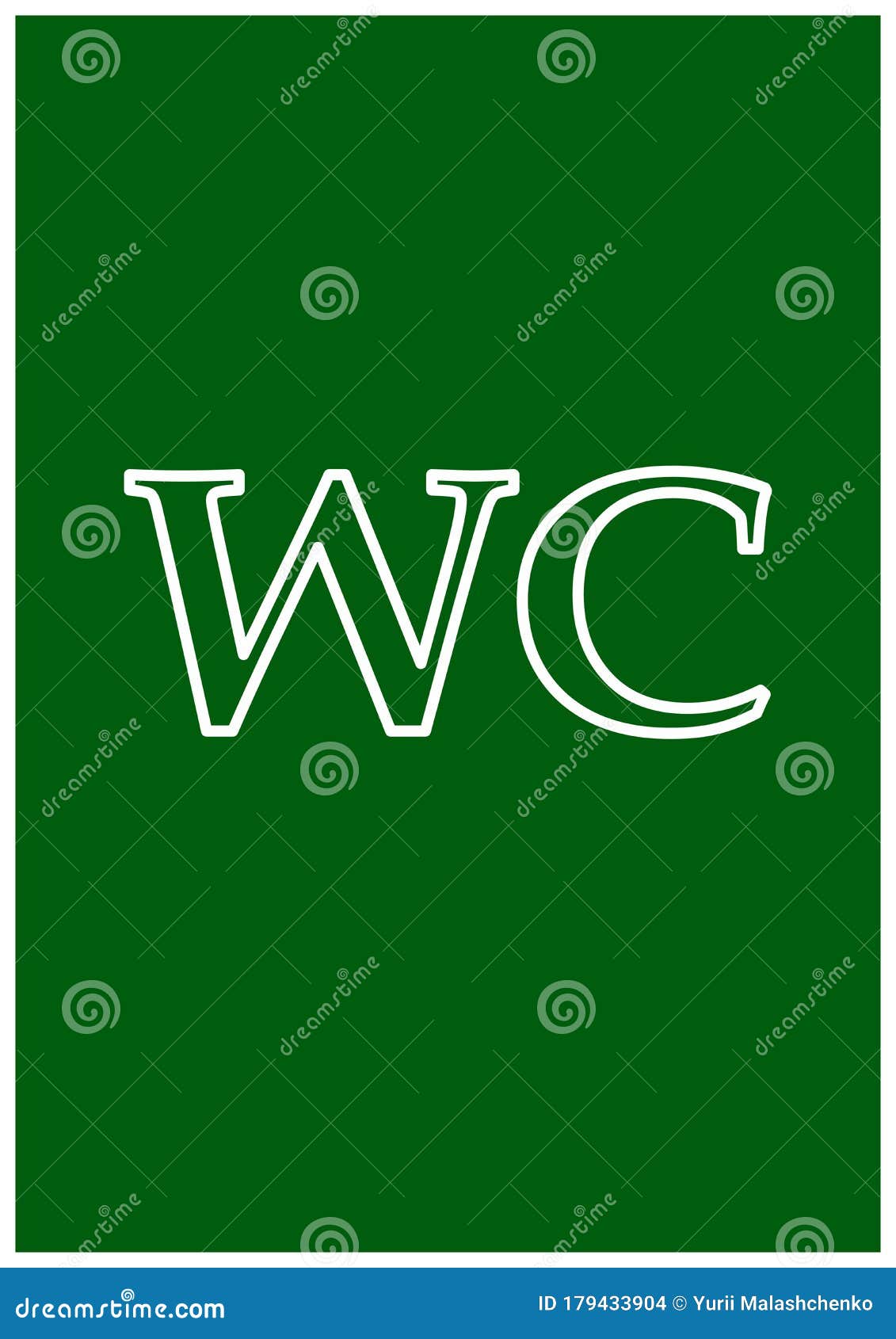 Public Toilet Sign Template and Text WC Stock Illustration ...