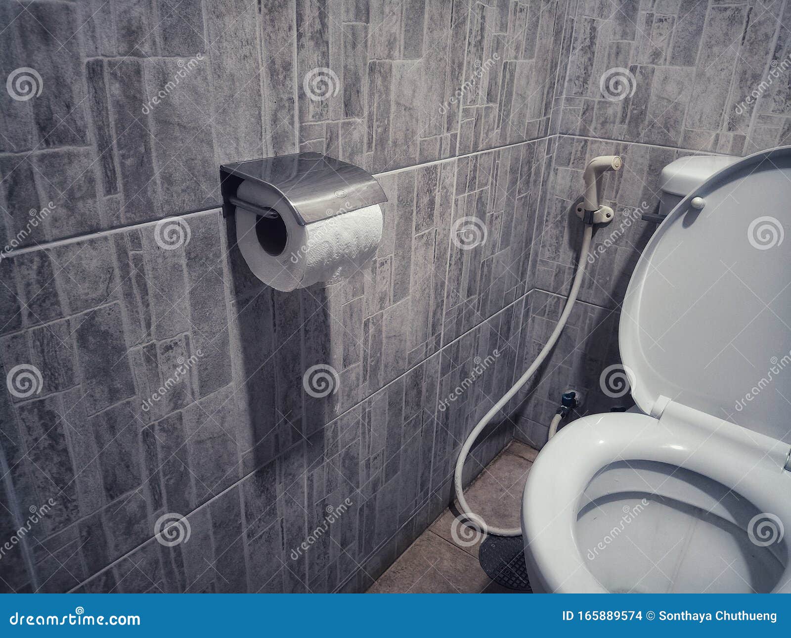 The Public Toilet is Very Clean. Stock Photo - Image of washroom ...
