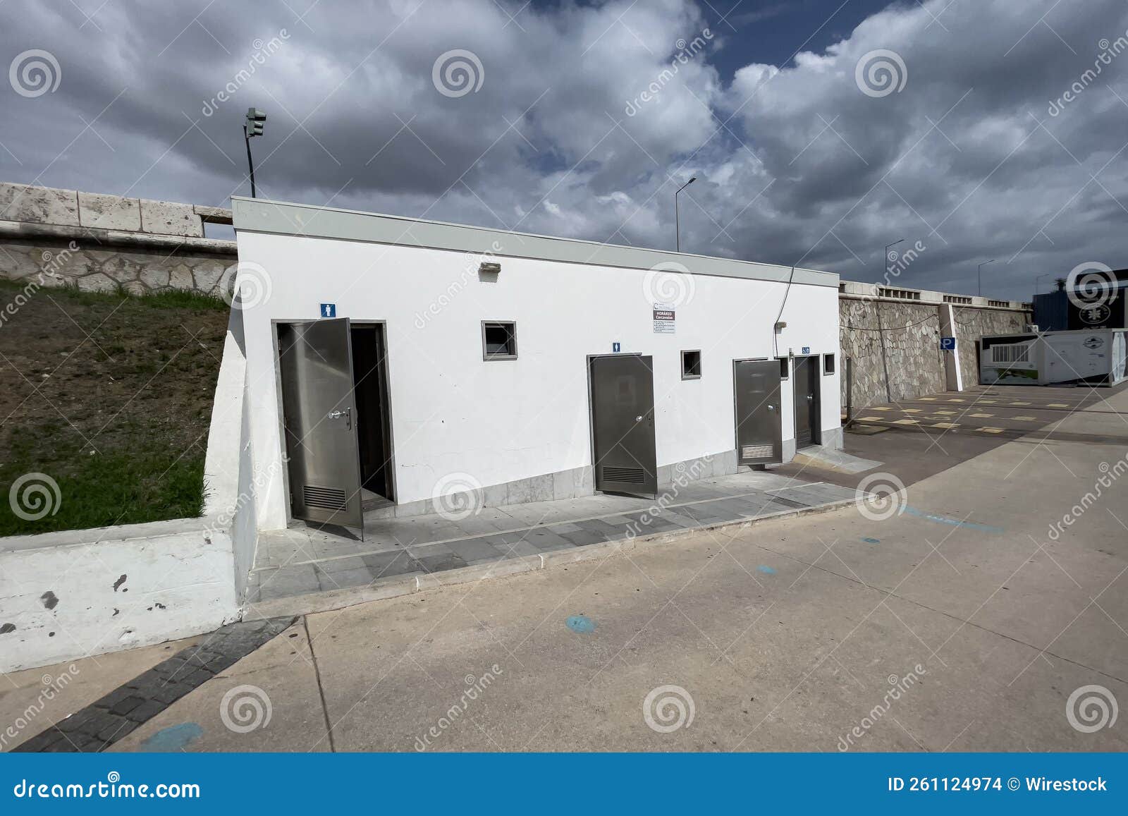 Public Toilets with the Doors Open in Portugal Editorial Stock Image ...