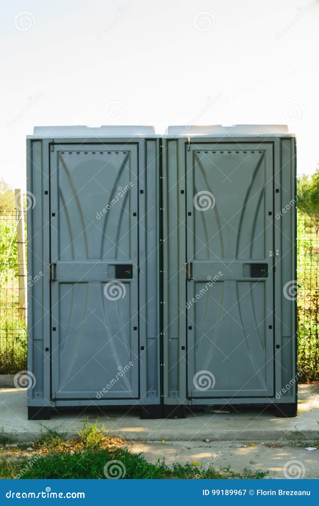 Public Toilets Installed in Green Park Stock Image - Image of ...