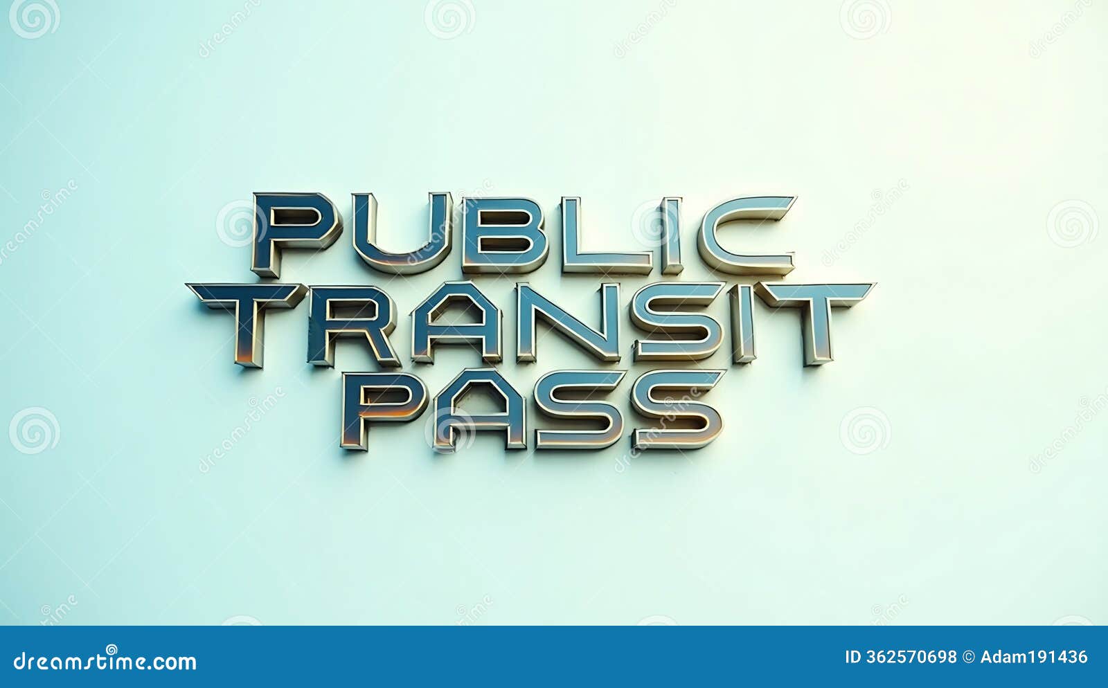 Public Transit Pass Announcement on a Light Backdrop with Modern ...