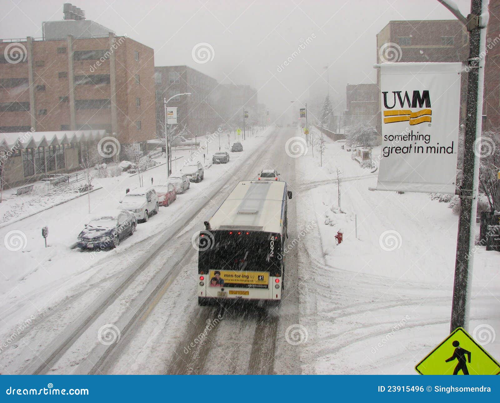 Public Transport Stop With Yellow Bus, Timetable And Poor Man Editorial ...