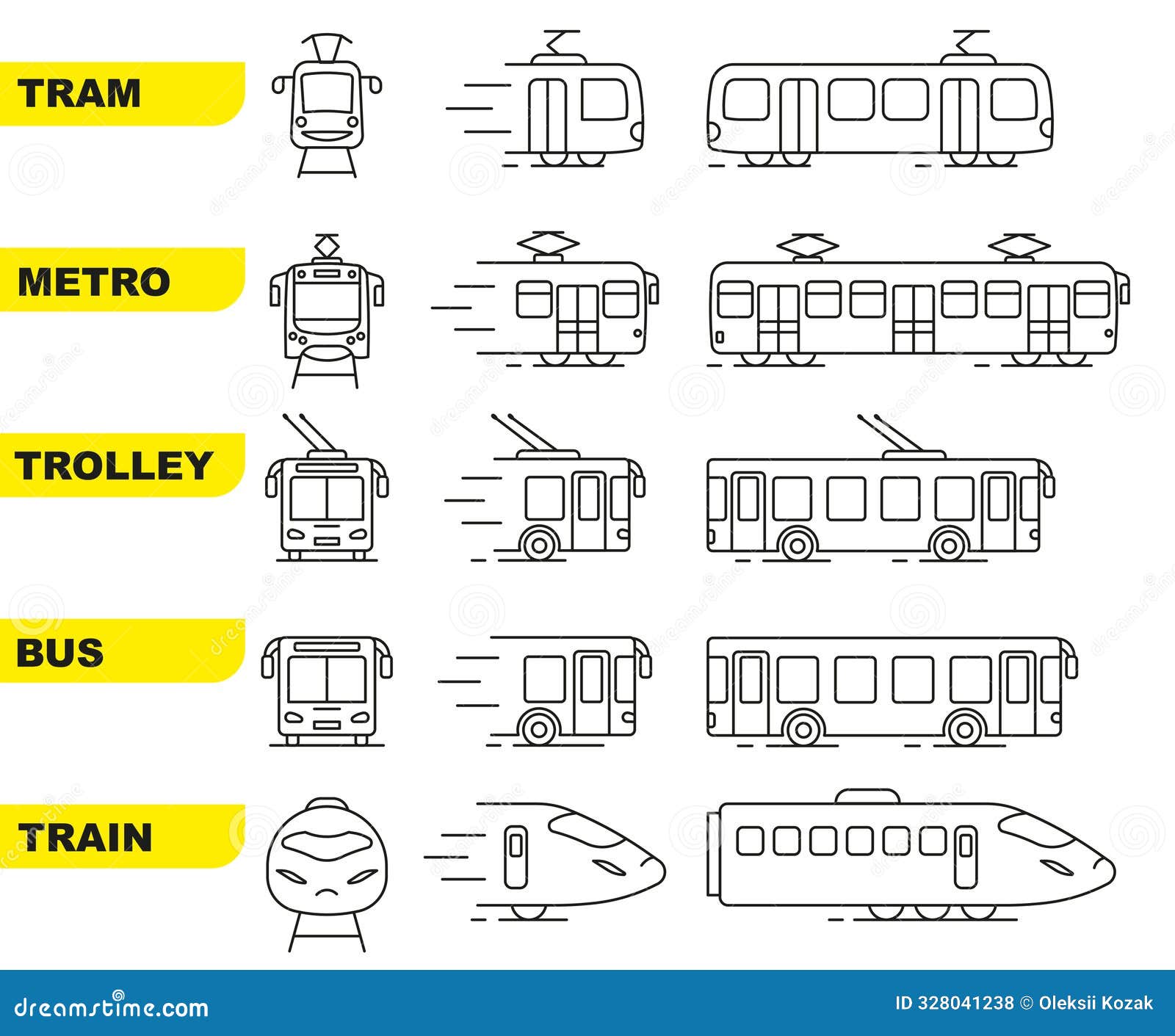 Public Transport. Illustration of Public Transport Stock Illustration ...