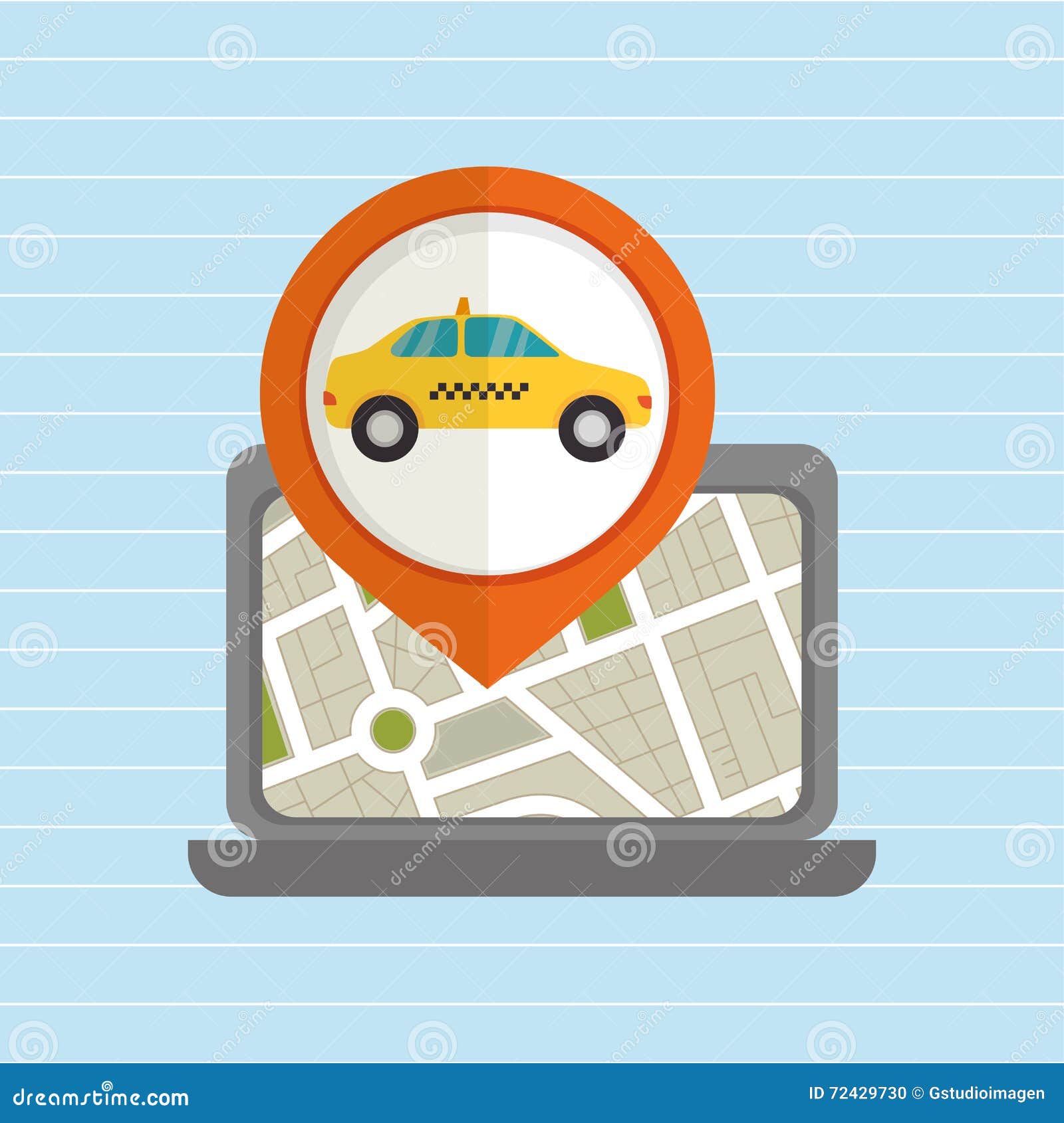 Public Transport Service Design Stock Illustration - Illustration of ...