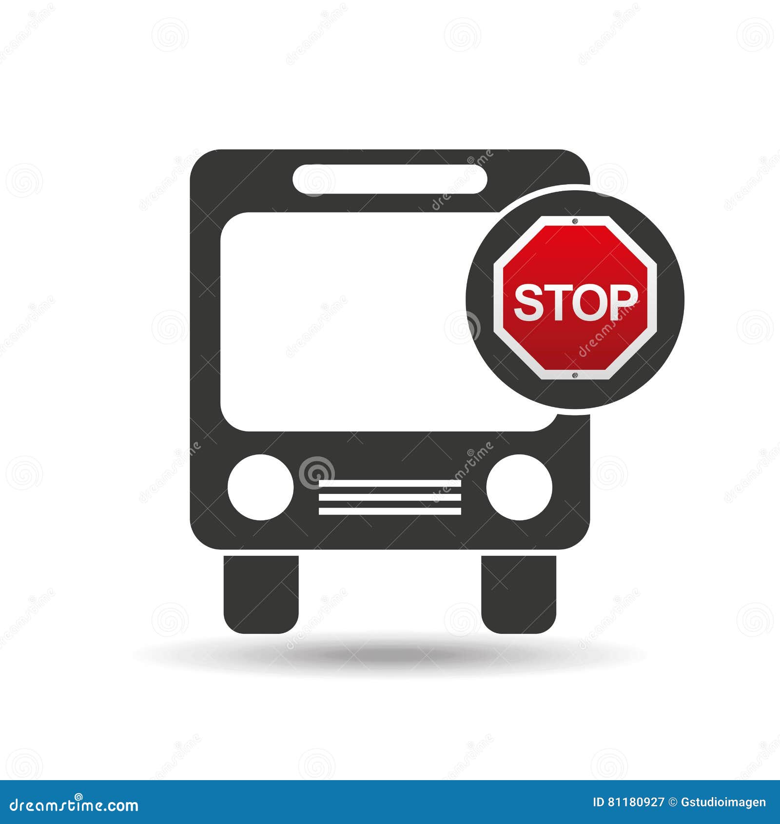 Public Transport Stop Road Sign Design Stock Vector - Illustration of ...