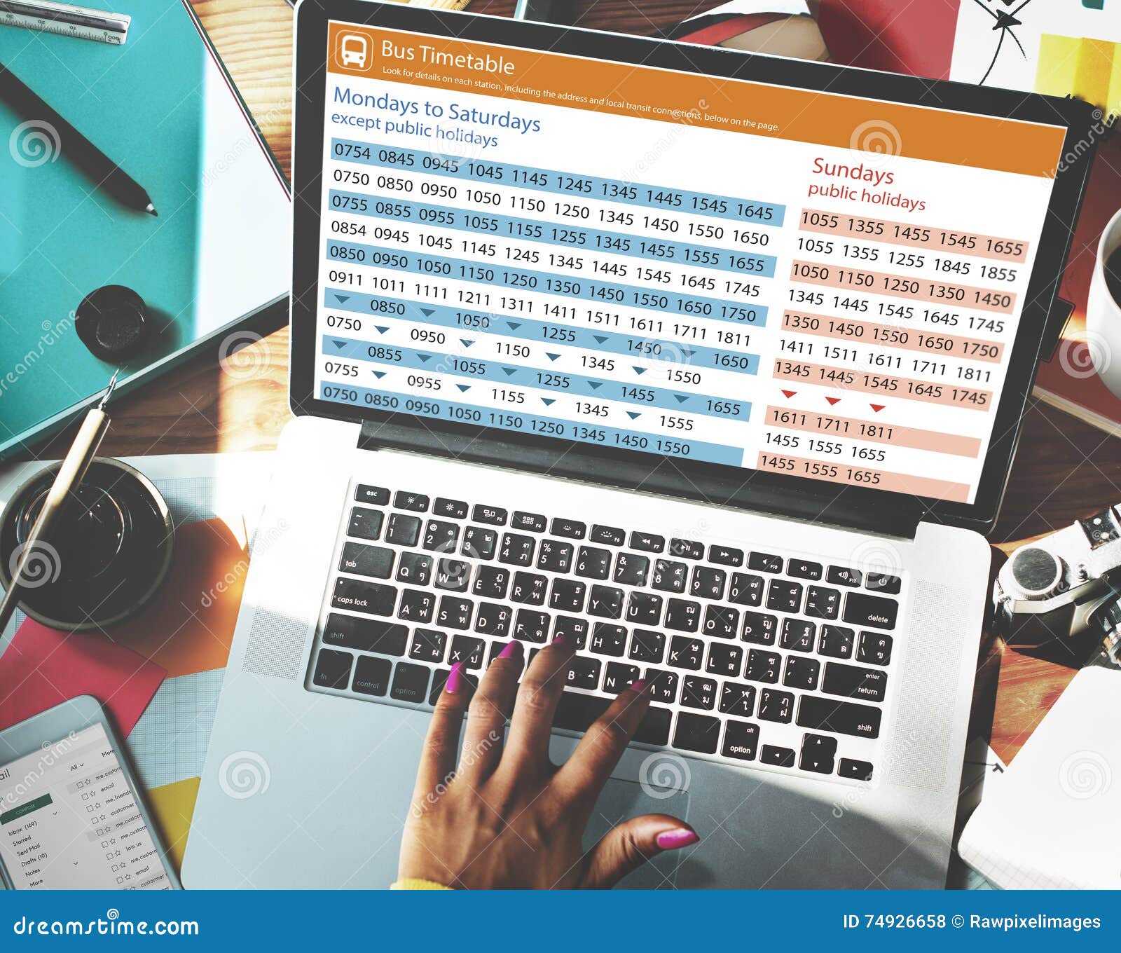 Public Transport Transportation Bus Schedule Concept Stock Photo ...