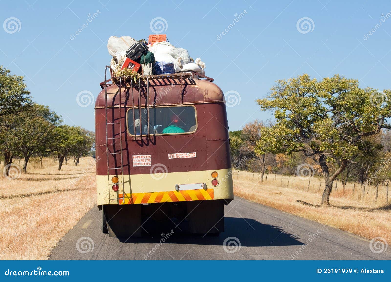 Public Transportation on African Road Stock Image - Image of tarmac ...