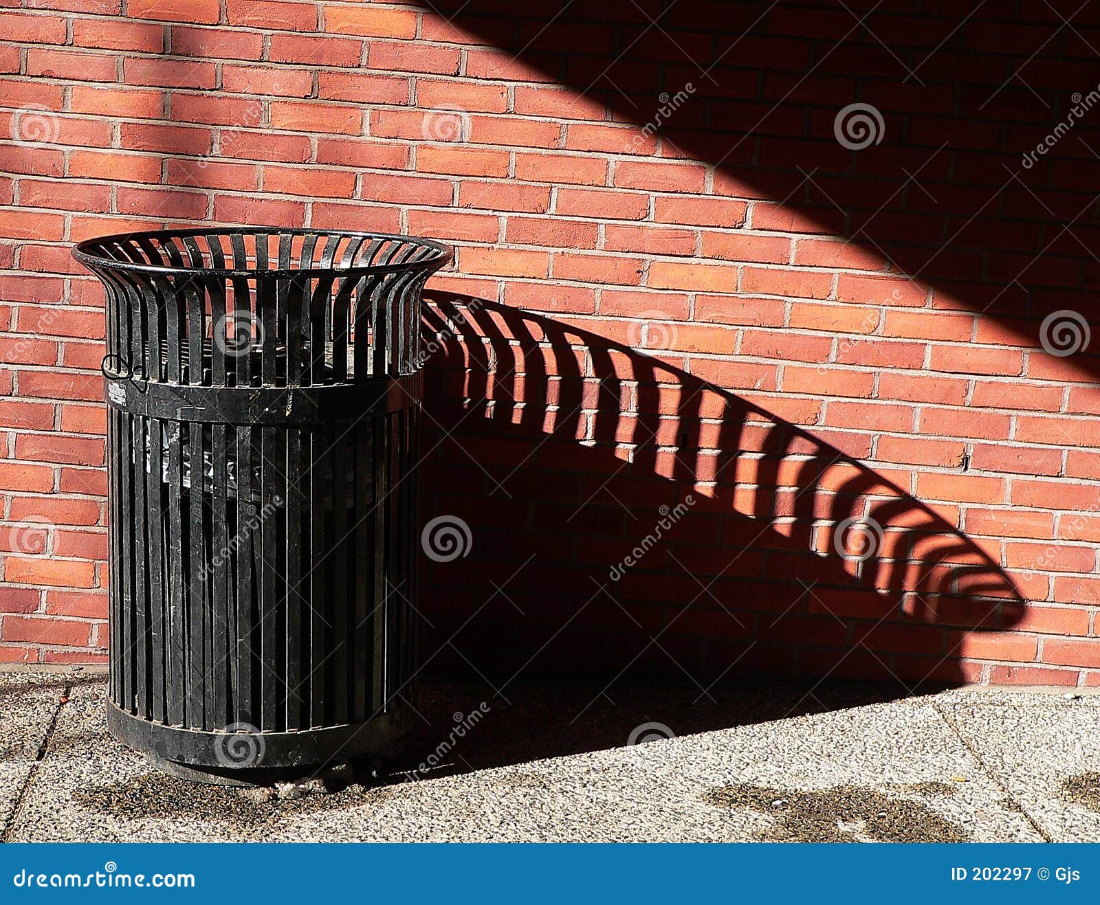 Public Trash Can Casts a Shadows Stock Image - Image of disposal ...