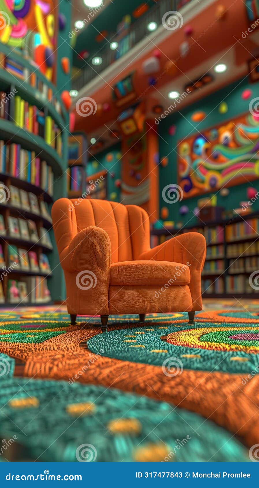 Public Urban Library, Multicultural Community Reading and Studying ...