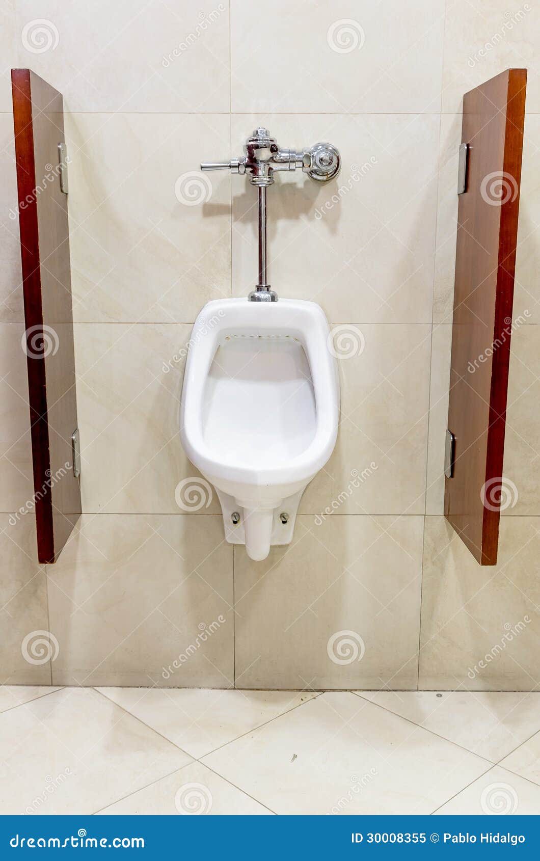 Public Urinal Over Tiled Wall Stock Image - Image of empty, male: 30008355