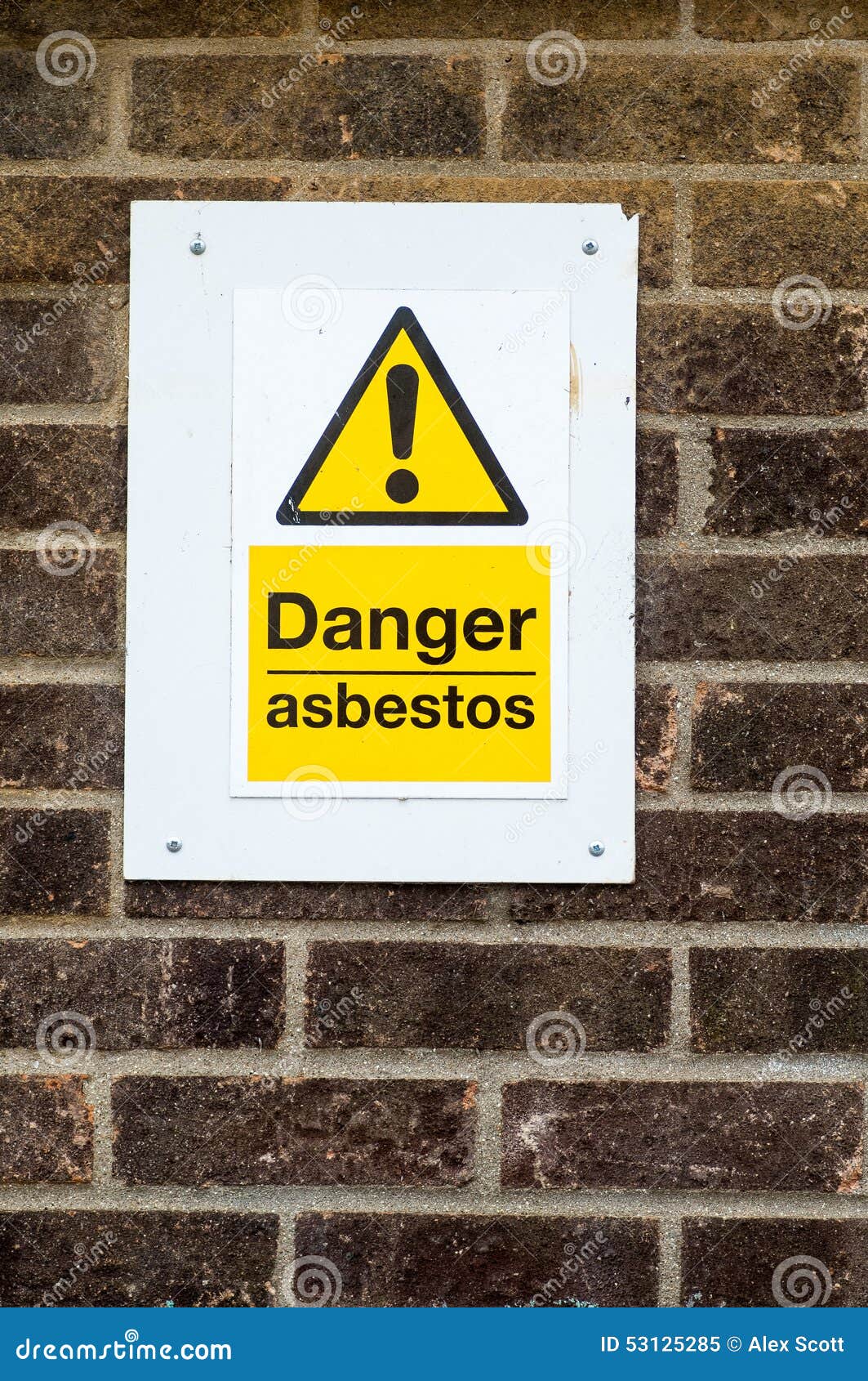 Warning Signs On Blocked Entrance At Decommissioned Asbestos Mine At ...