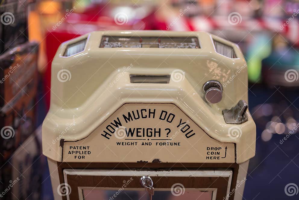 Public White Weight Scale and Fortune Teller Stock Image - Image of ...